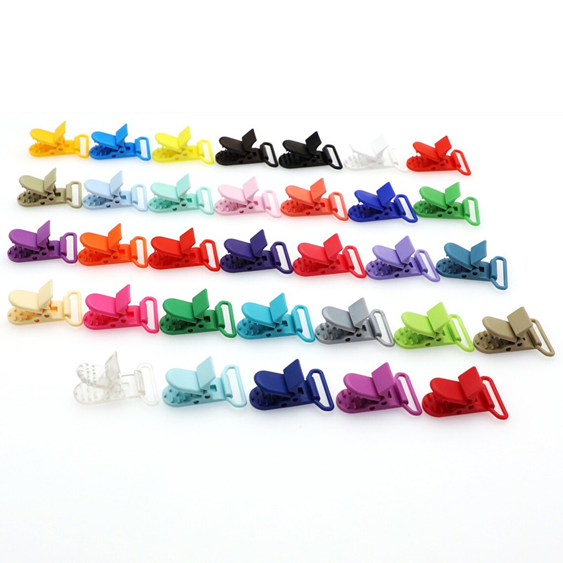 25mm Plastic Pacifier Clips, Suspender Clips Holders, Mitten Clip ...