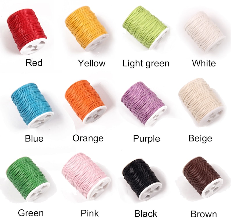 1mm Waxed Cotton Cord Round Wax Coated Knotting Beading - Etsy