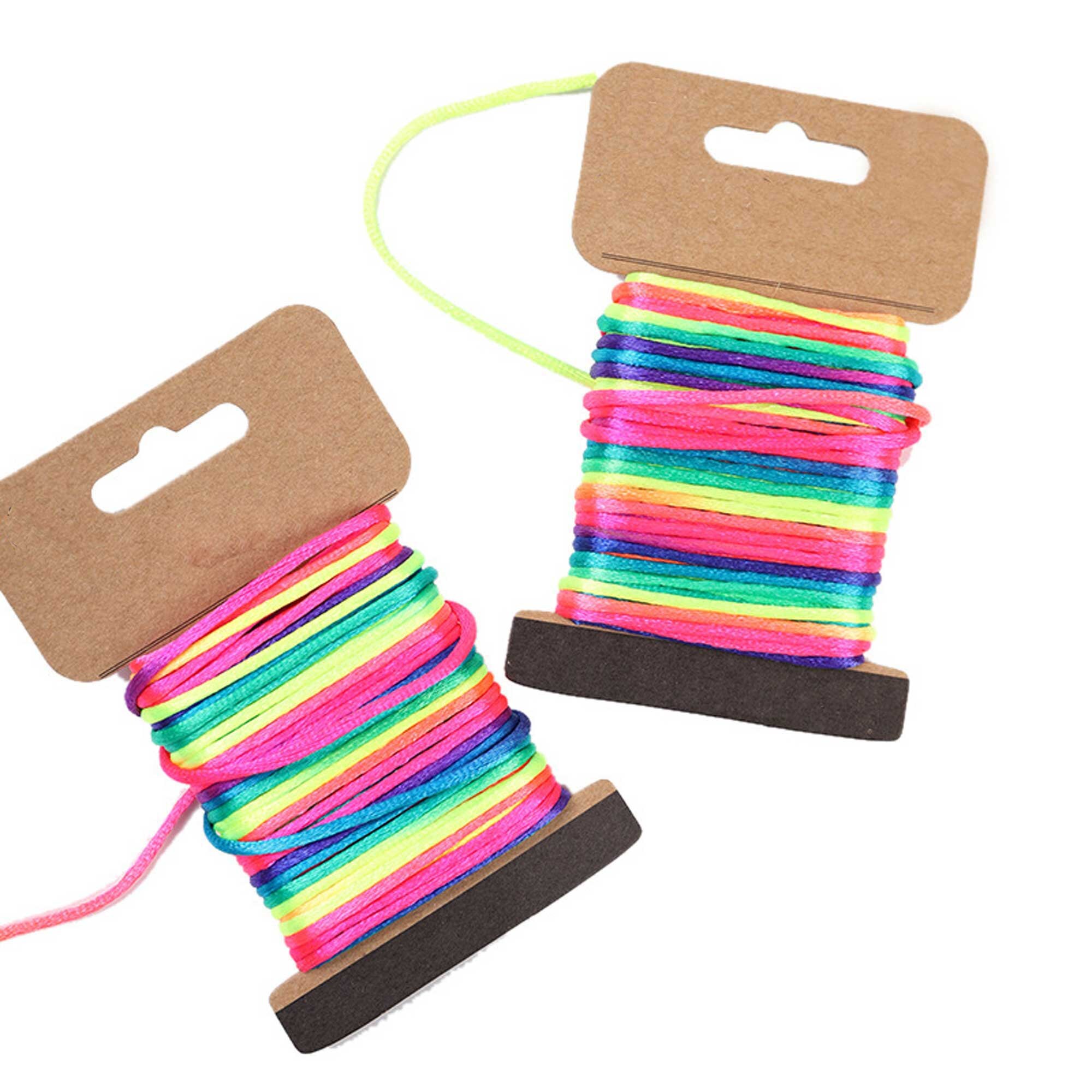 Rainbow Colourful Beads String Rat Tail Cord Bracelet Cord - Etsy