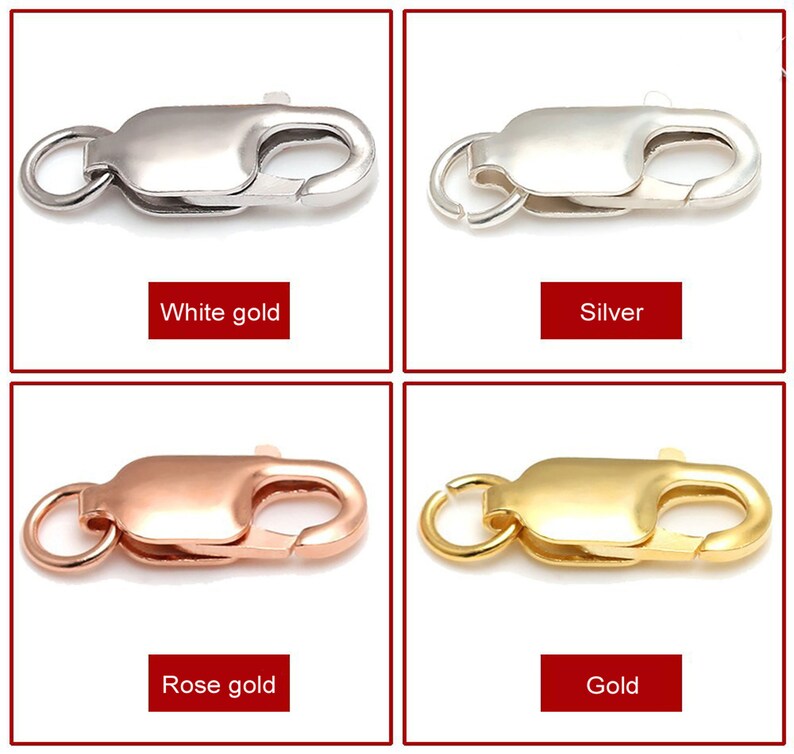 Sterling Silver 925 Claw Lobster Clasp Rectangle Triggers - Etsy