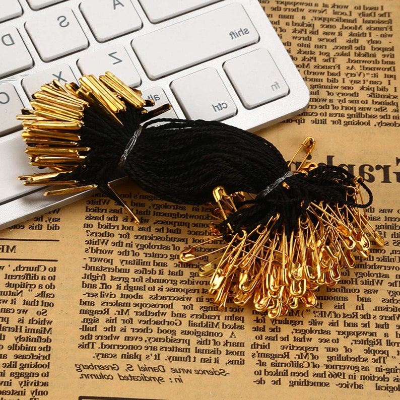 Hang Tag With Safety Pin Jewelry Label Cordthread for Swing - Etsy ...