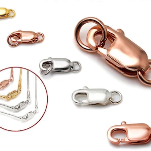 Sterling Silver 925 Claw Lobster Clasp, Rectangle Triggers, Necklace ...