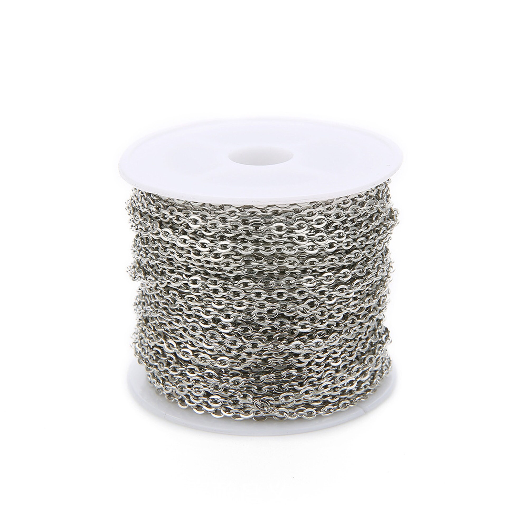 Flat Cable Chain Supply 2MM Stainless metal Cable chain Long | Etsy