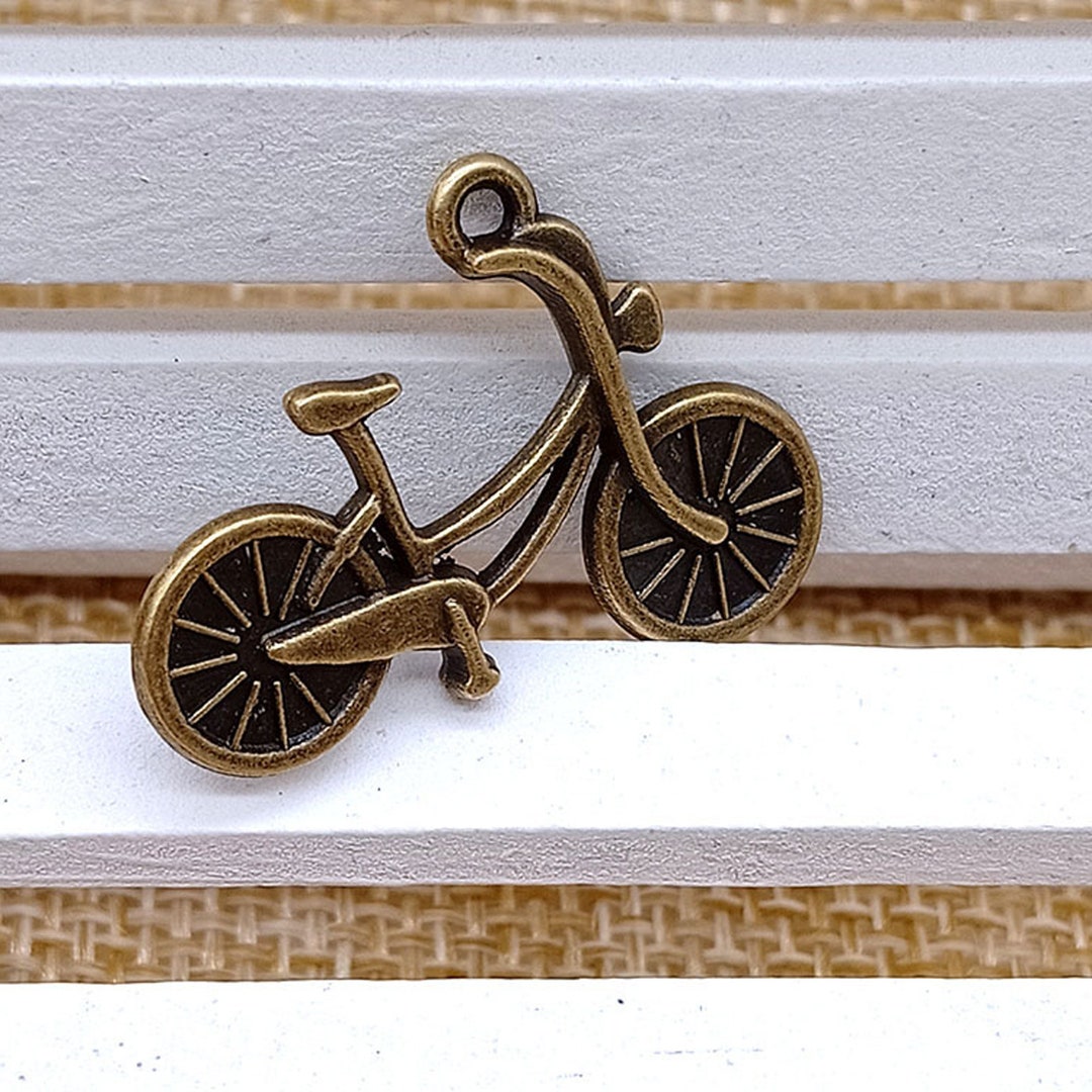 Bronze Bike Charm, Bicycle Pendant, Jewelry Making (10pcs) - Etsy