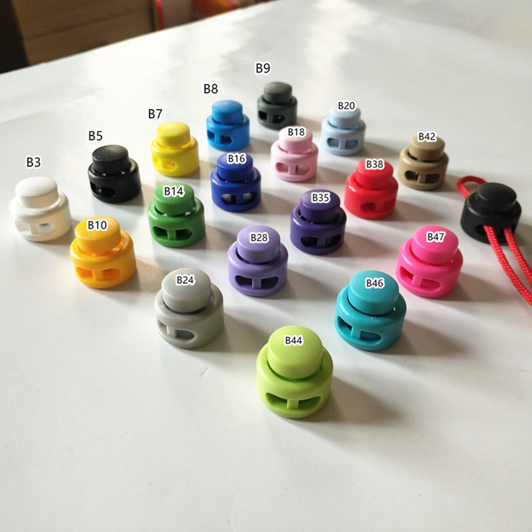 20pcs Elastic Cord Stopper Toggle, Paracord Cord Lock, Plastic Toggle ...