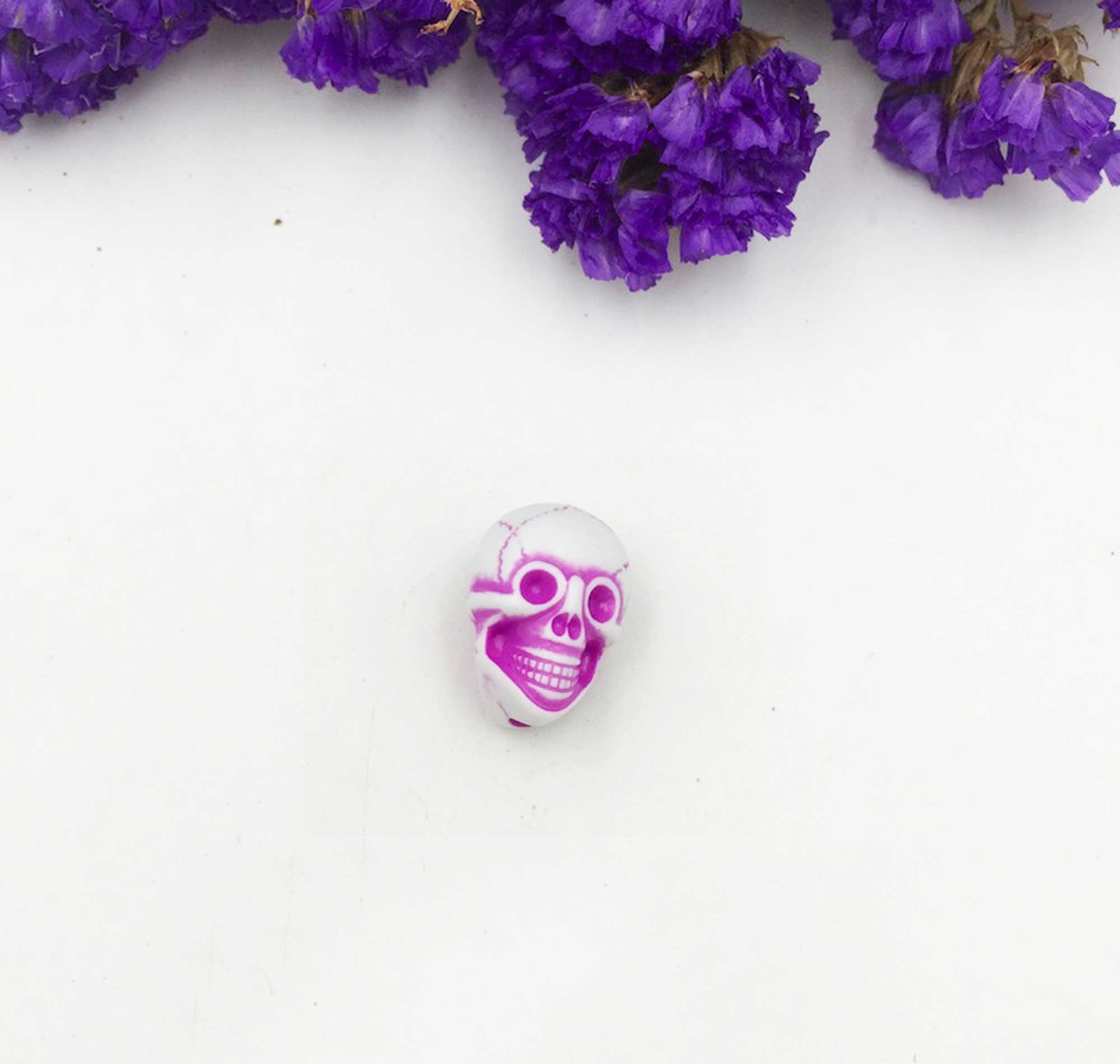Bone Carved Skull Beads, Handmade Skull Beading Jewelry Supplies - Etsy