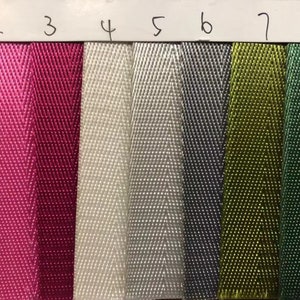 White Nylon Webbing by the Yard, 1 Inch 1.5 and 2 Inch, Dog Collar ...