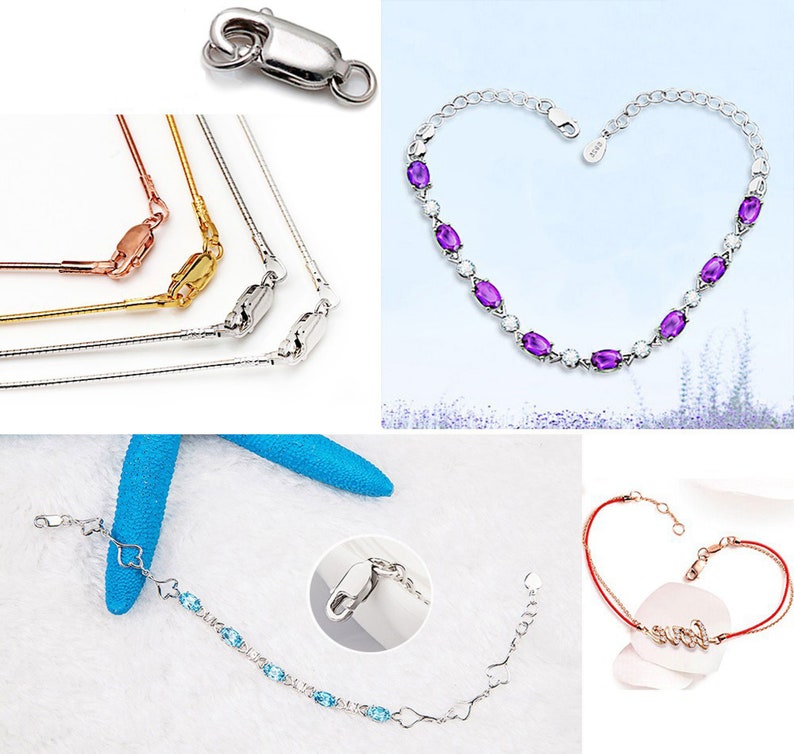 Sterling Silver 925 Claw Lobster Clasp Rectangle Triggers - Etsy