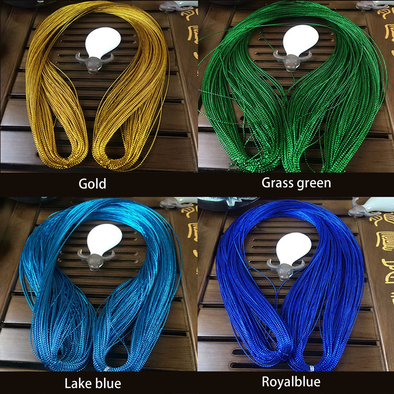 Metallic Silver Glitter String Gold Cord Tinsel Rope Gift | Etsy