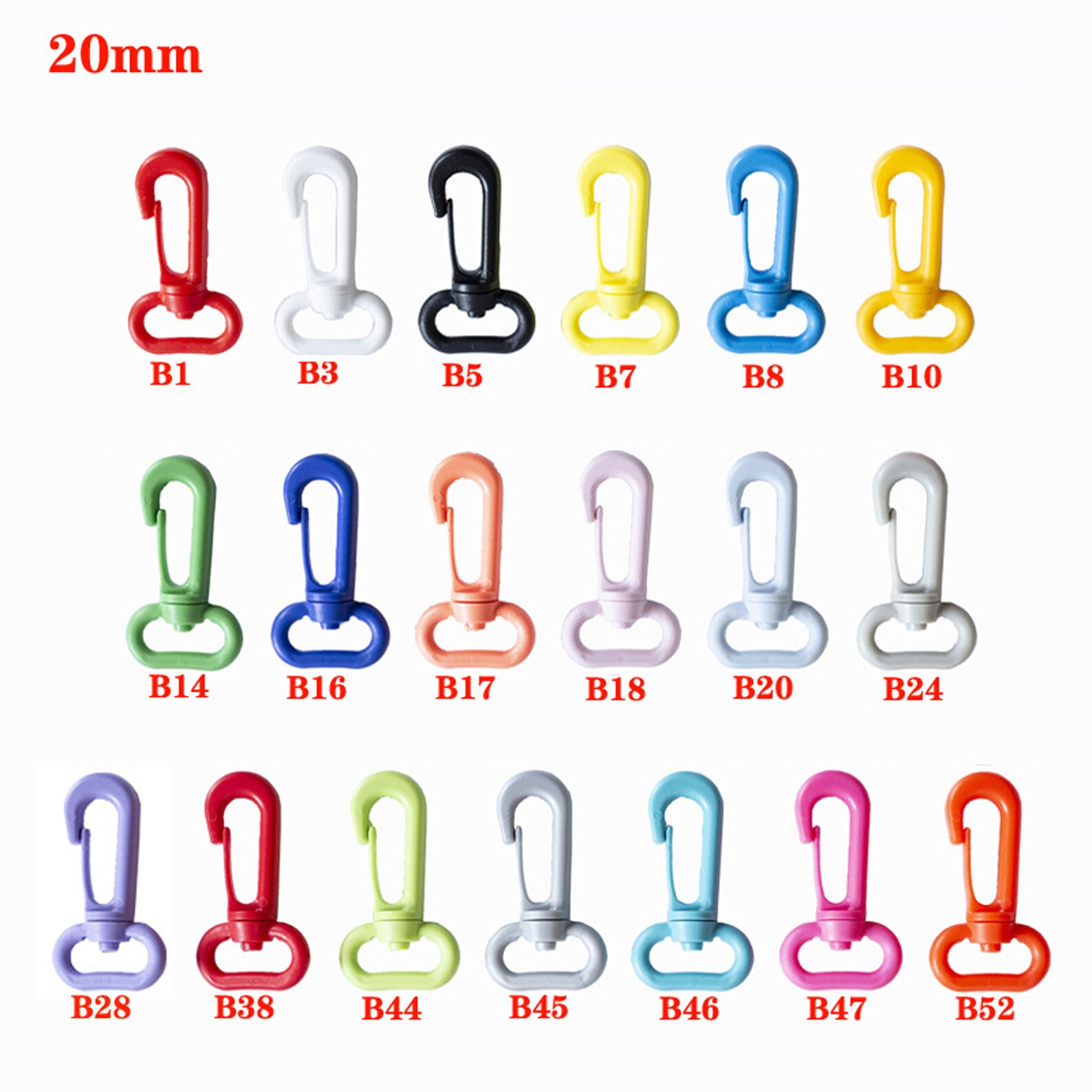 20mm Plastic Swivel Snap Hook Clip, Push Gate Hook (6pcs) - Etsy