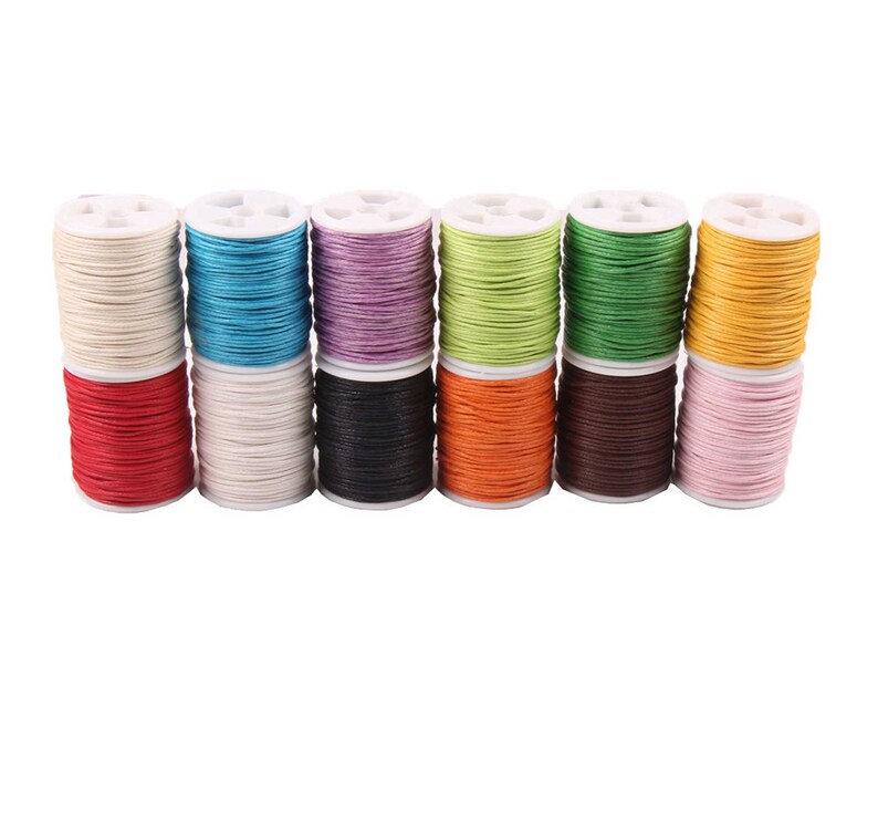 1mm Waxed Cotton Cord Round Wax Coated Knotting Beading - Etsy
