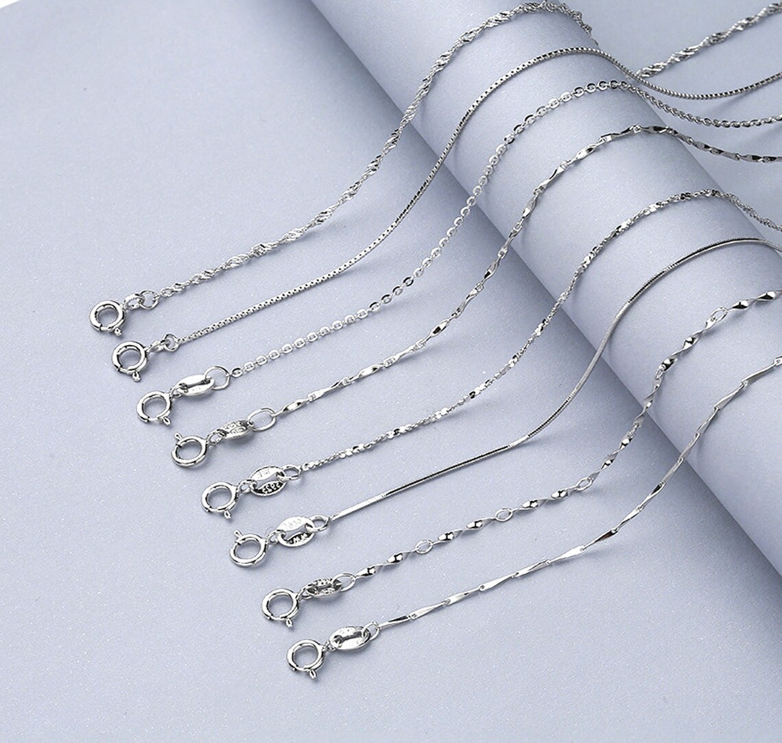 S925 Wholesale Chain Jewelry Bulk Delicate Chain Rolo And | Etsy