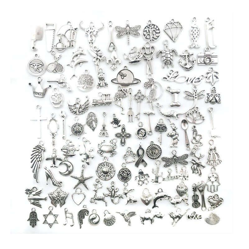 Silver Charms - Etsy