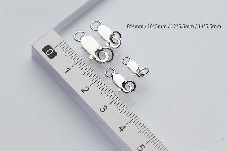 Sterling Silver 925 Claw Lobster Clasp Rectangle Triggers | Etsy