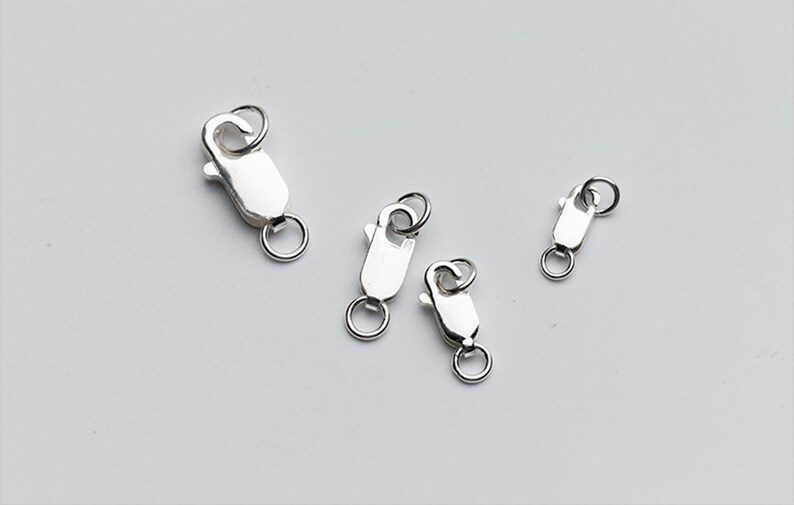 Sterling Silver 925 Claw Lobster Clasp Rectangle Triggers - Etsy