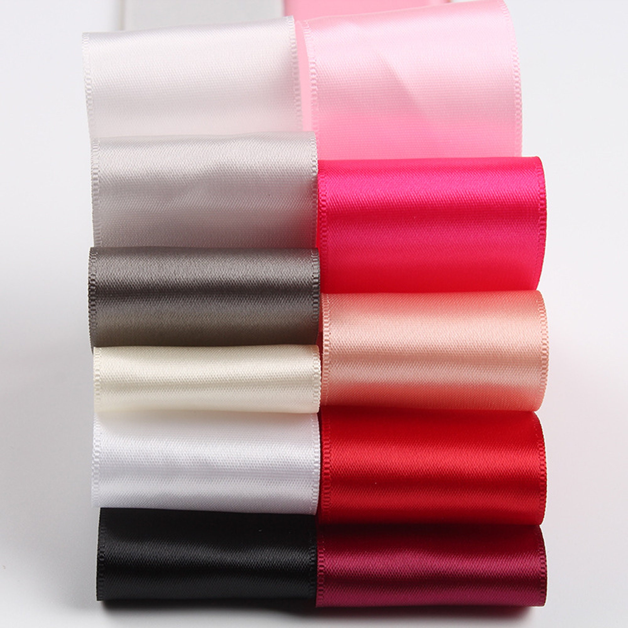 20 Yards 2 Inch Polyester Satin Silk Ribbon By The Yard | Etsy