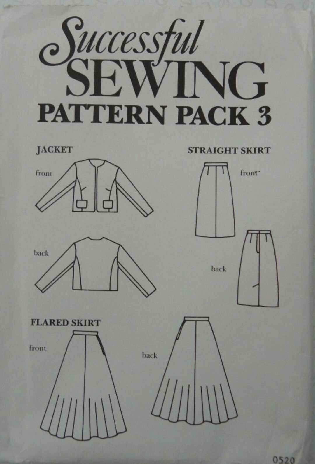 Successful Sewing Pattern No 3 Ladies Pencil Full Pleat Skirt Jacket ...