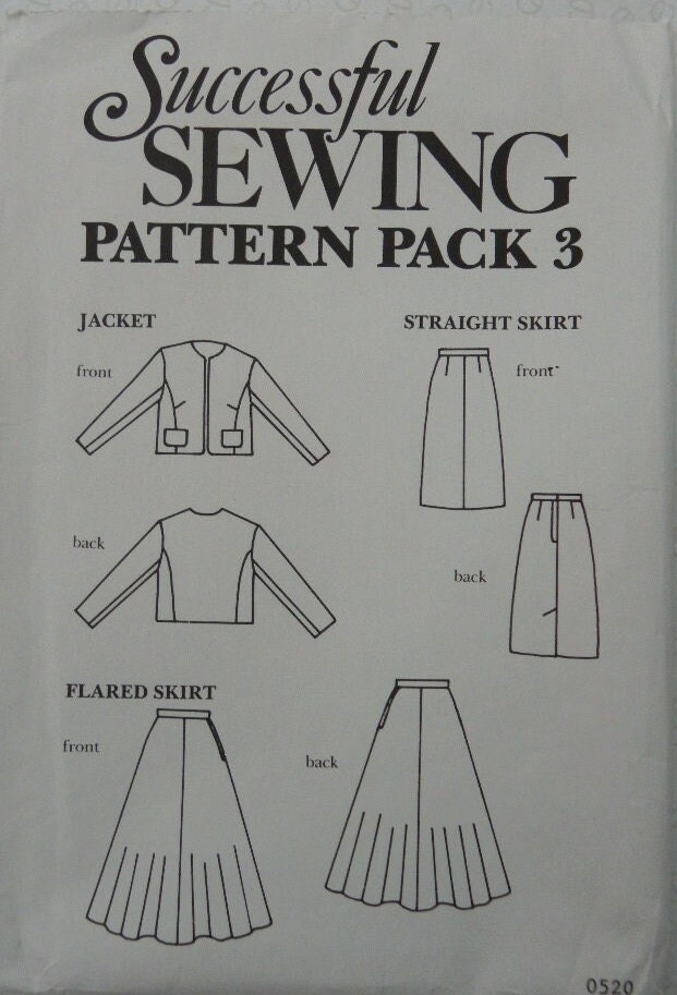 Successful Sewing Pattern No 3 Ladies Pencil Full Pleat Skirt - Etsy