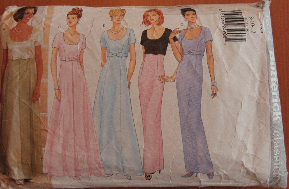 1997 Butterick 4824 Sewing Pattern Ladies Evening Ball gown | Etsy