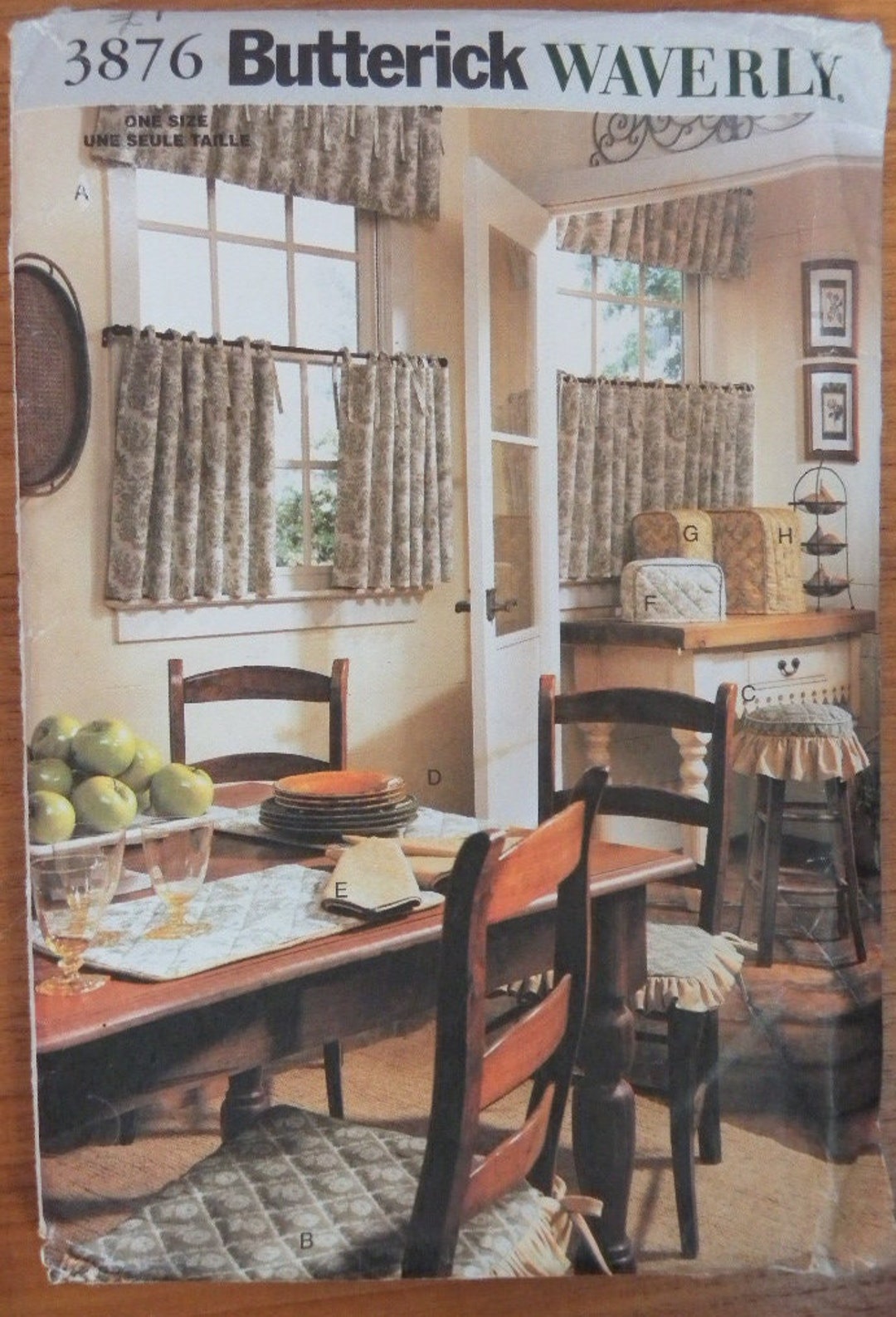 2003 Butterick 3876 Sewing Pattern Craft Curtains Kitchen Accessories ...