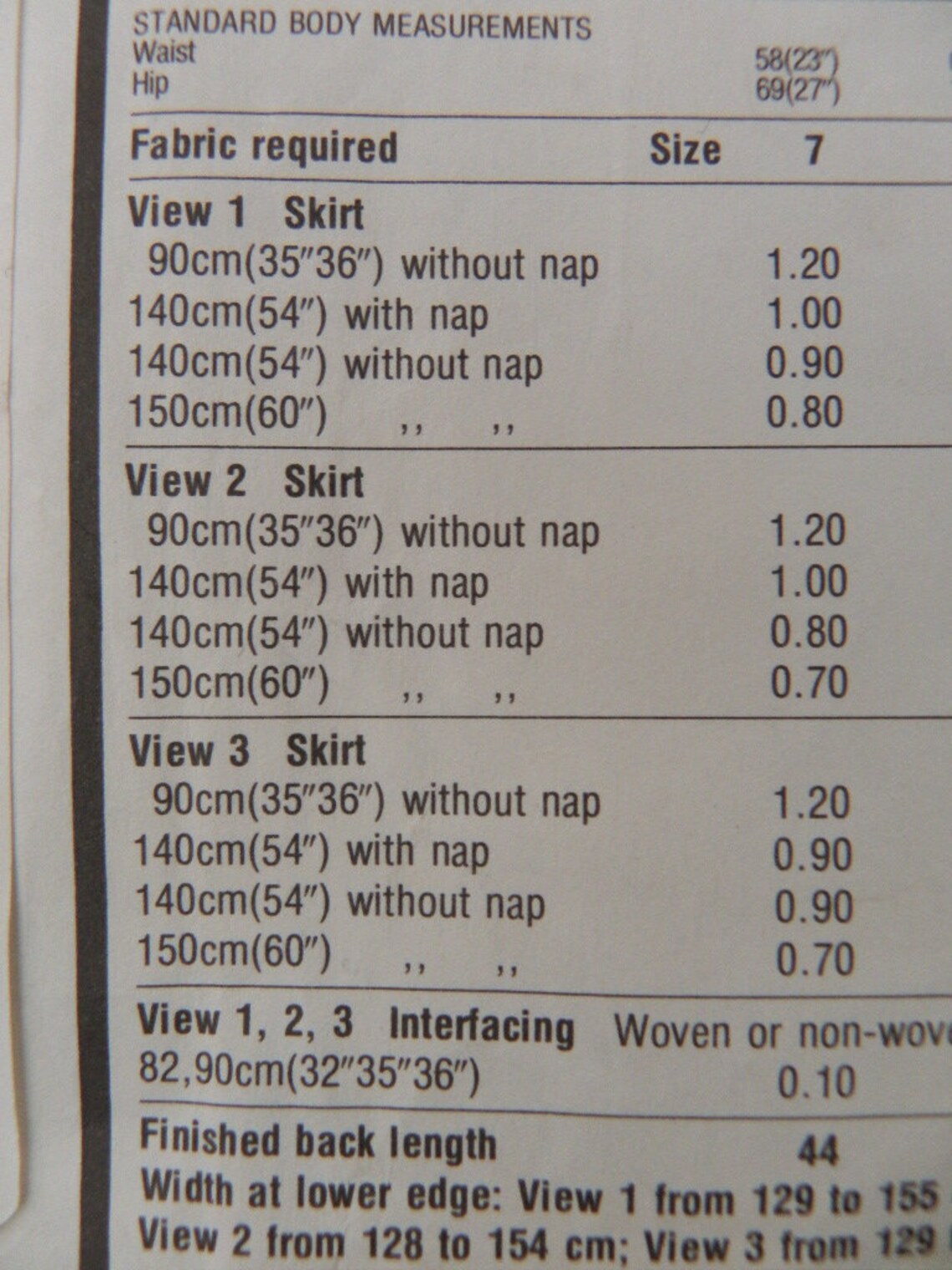 1981 Style 3437 Sewing Pattern Girls School Uniform Skirt A Line Skirt ...