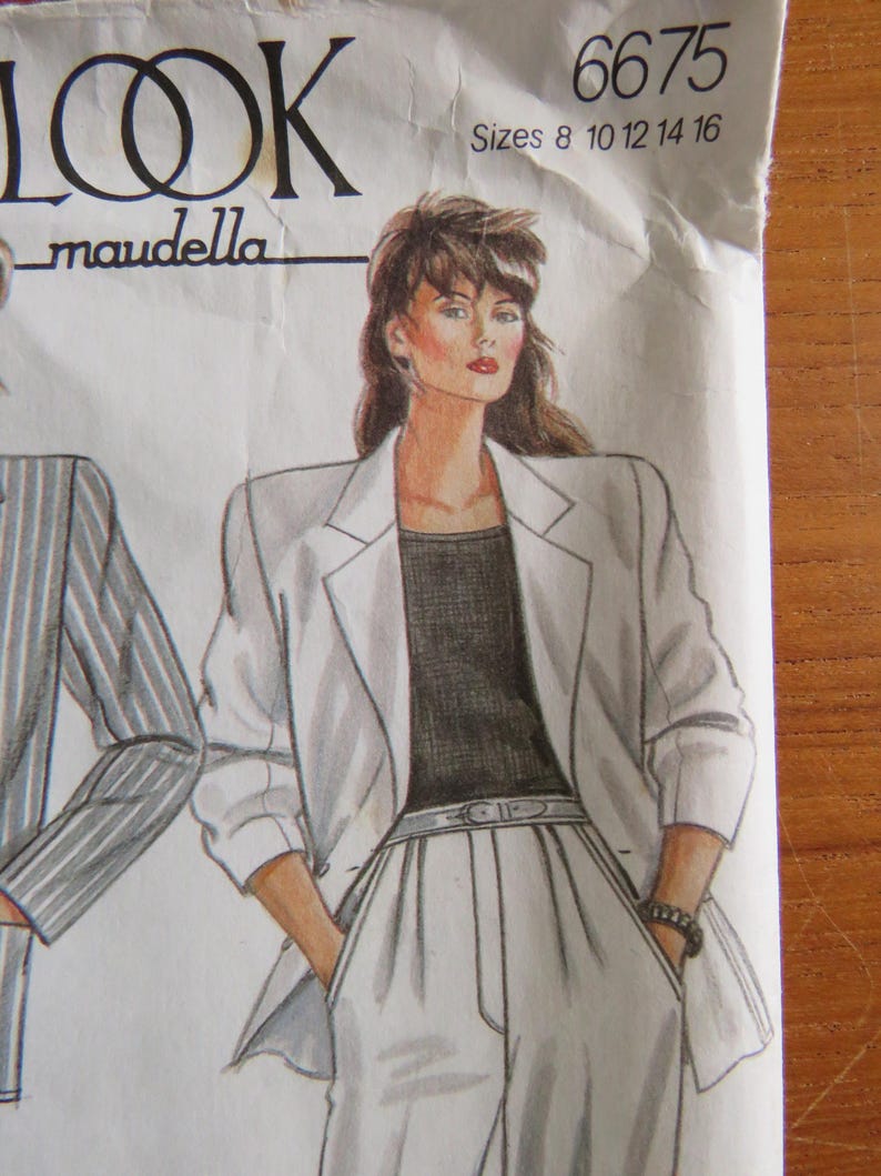 Maudella 6675 Sewing Pattern Ladies Box Jacket Trousers Slim Fit Skirt ...