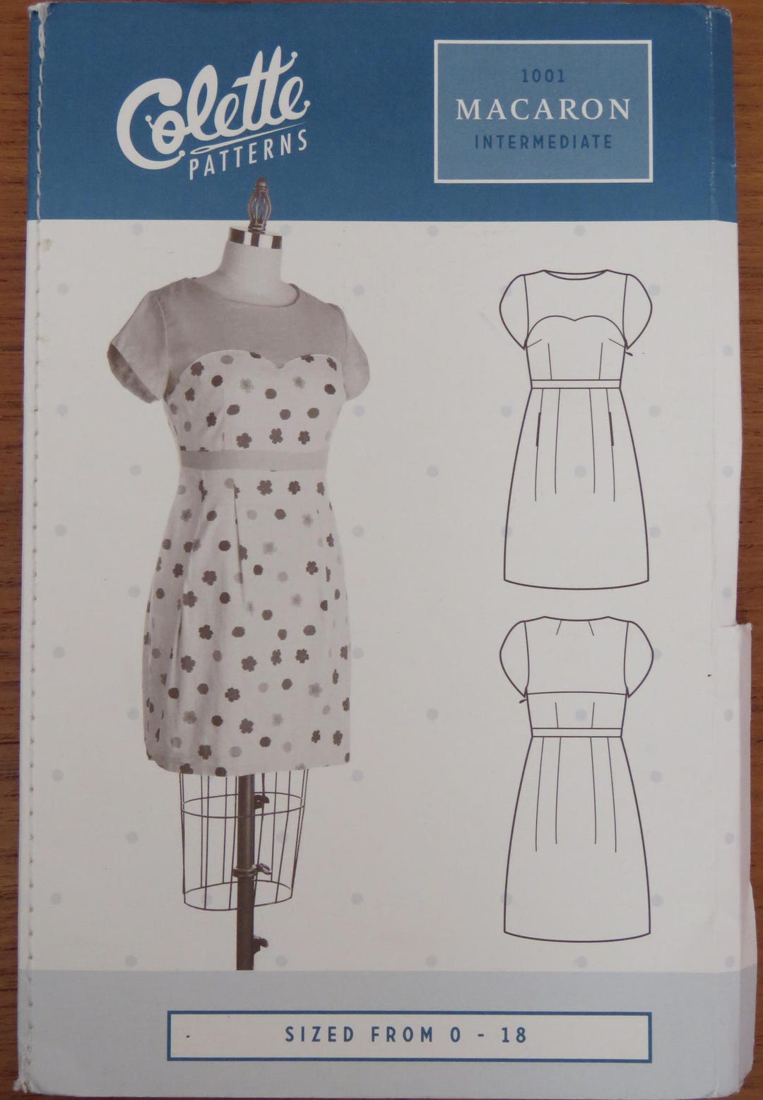 Colette 1001 Macaron Sewing Pattern Ladies Fitted Large Pleats Skirt ...