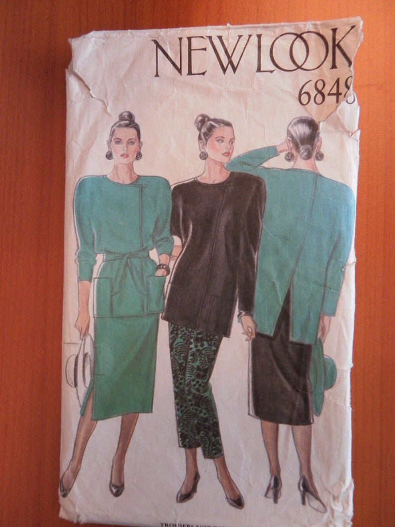 1990s New Look 6848 Sewing Pattern Ladies Wrap Over Top - Etsy