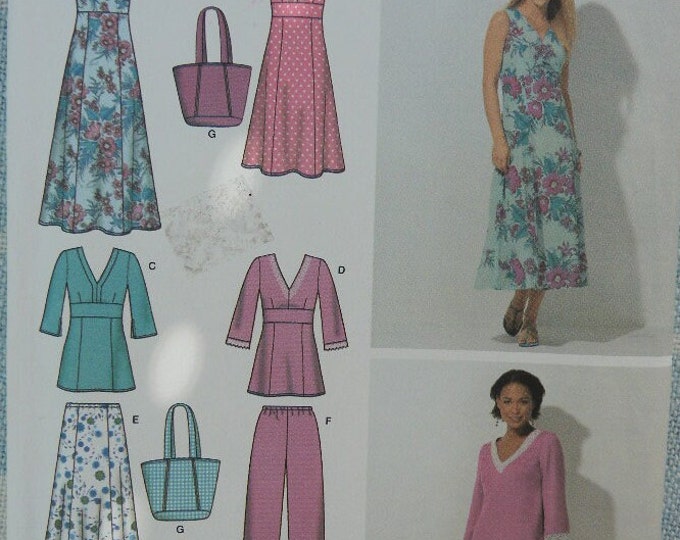 1996 Simplicity 4220 Sewing Pattern Ladies Pullover Dress Cropped ...