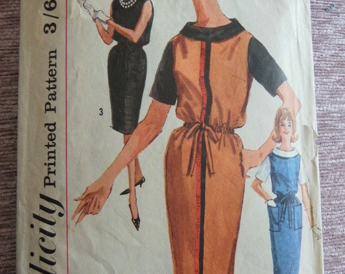 1972 Simplicity 5062 Sewing Pattern Girls Bridesmaid Party Frock Dress ...