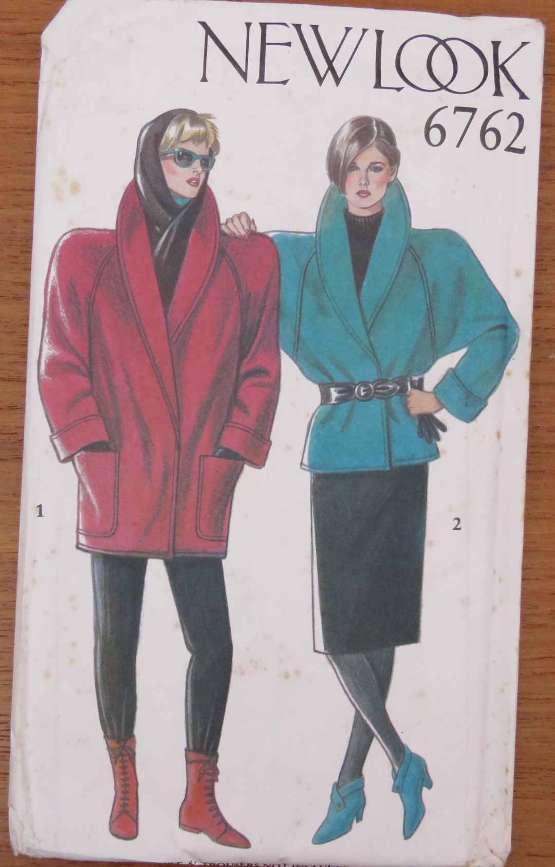 1980’s New Look 6762 Sewing Pattern Ladies Oversize Box Winter Coat ...