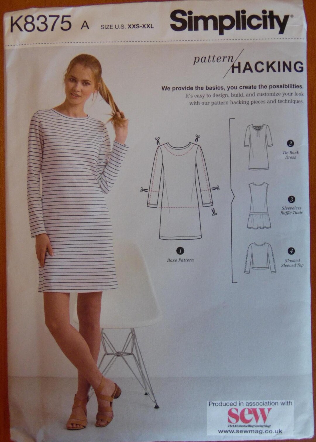 2021 Simplicity 8375 Sewing Pattern Ladies Pullover T Shirt Dress Uncut ...