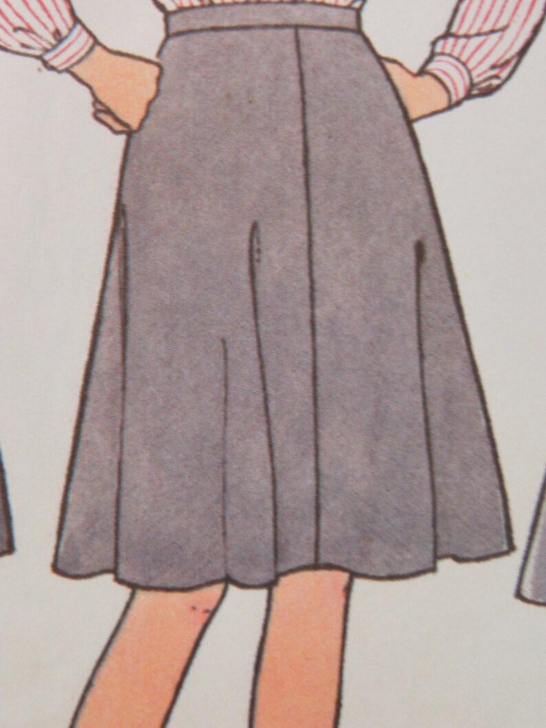 1981 Style 3437 Sewing Pattern Girls School Uniform Skirt A Line Skirt ...