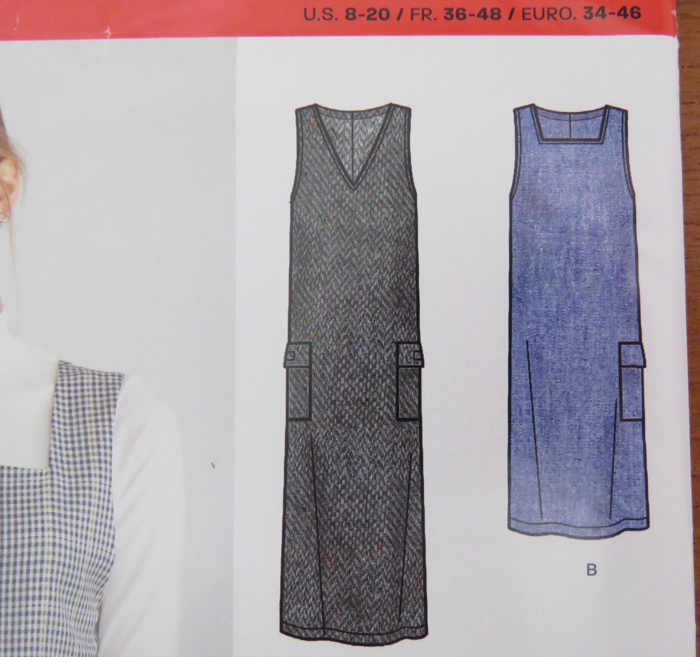 2018 New Look 6572 Sewing Pattern Ladies Pullover Pinafore Shift Dress ...