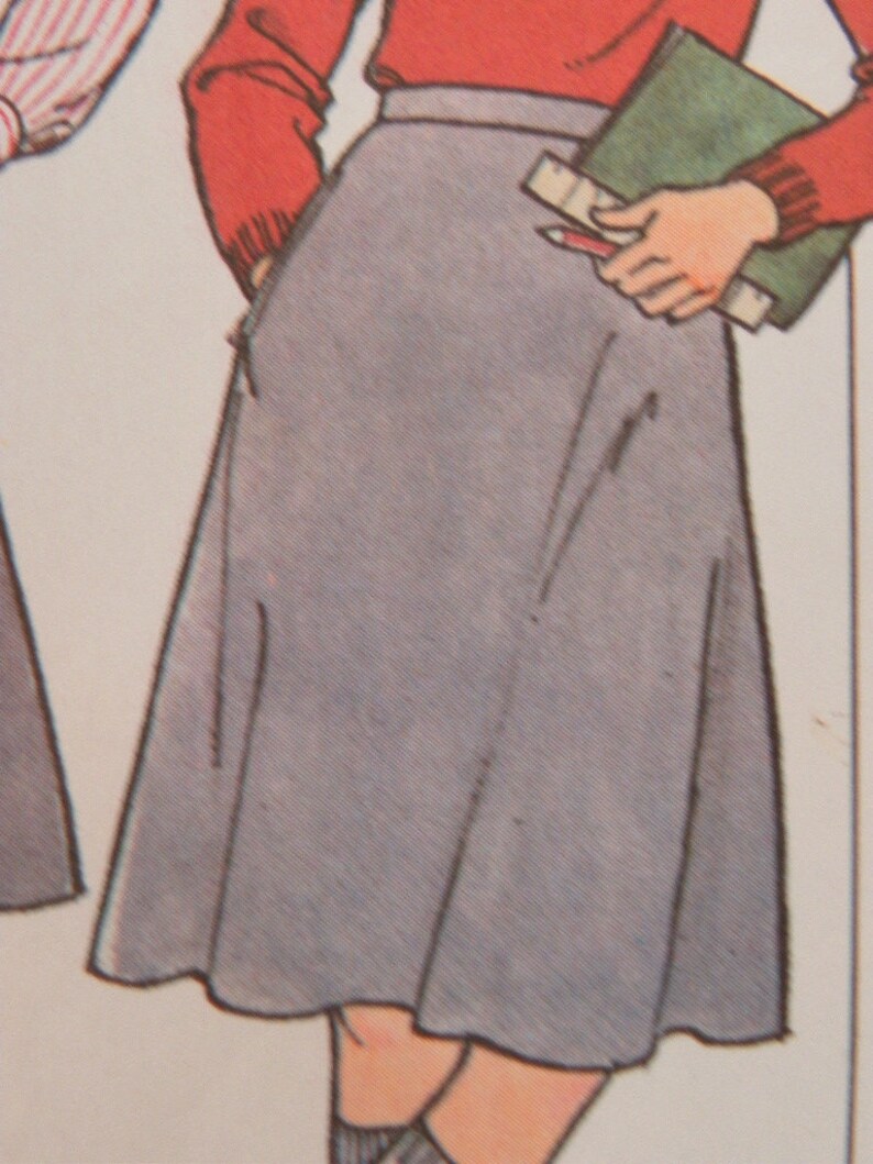 1981 Style 3437 Sewing Pattern Girls School Uniform Skirt A Line Skirt ...