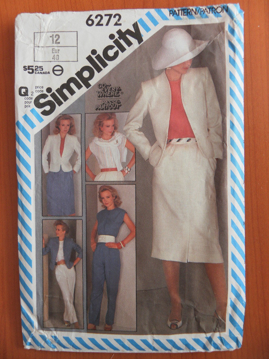 1983 Simplicity 6272 Sewing Pattern Ladies Pencil skirt | Etsy