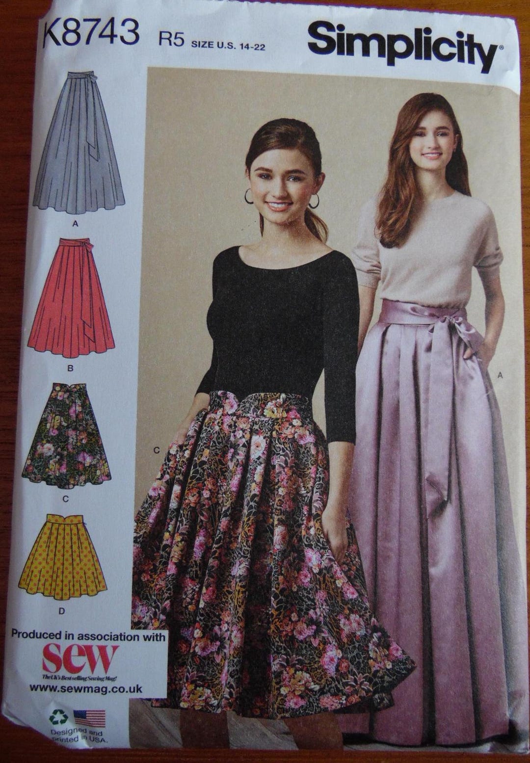 2023 Simplicity K8743 Sewing Pattern Ladies A Line Flared Skirt Uncut ...