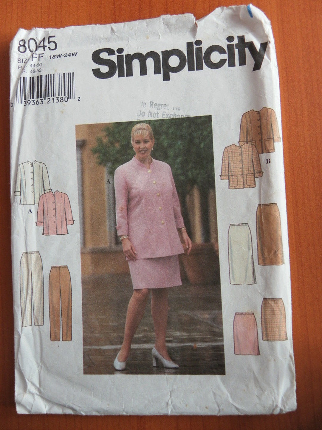 1990’s Simplicity 8045 Sewing Pattern Ladies Trousers Skirt Trousers ...