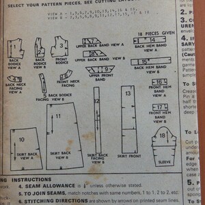 1967 Style 2039 Sewing Pattern Ladies Party Evening Dress Size Bust 38 ...