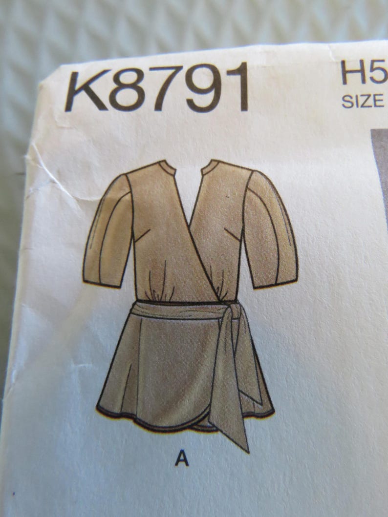 Simplicity K8791 Sewing Pattern Ladies Front Wrap Tops With Belt Uncut ...