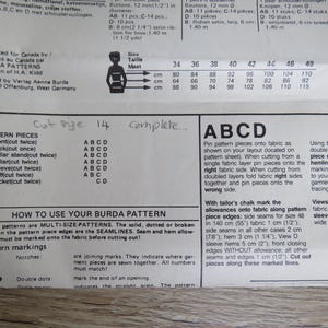 1990’s Burda 6438 Sewing Patter Ladies Loose Fit Blouse Shirt Cut Size ...