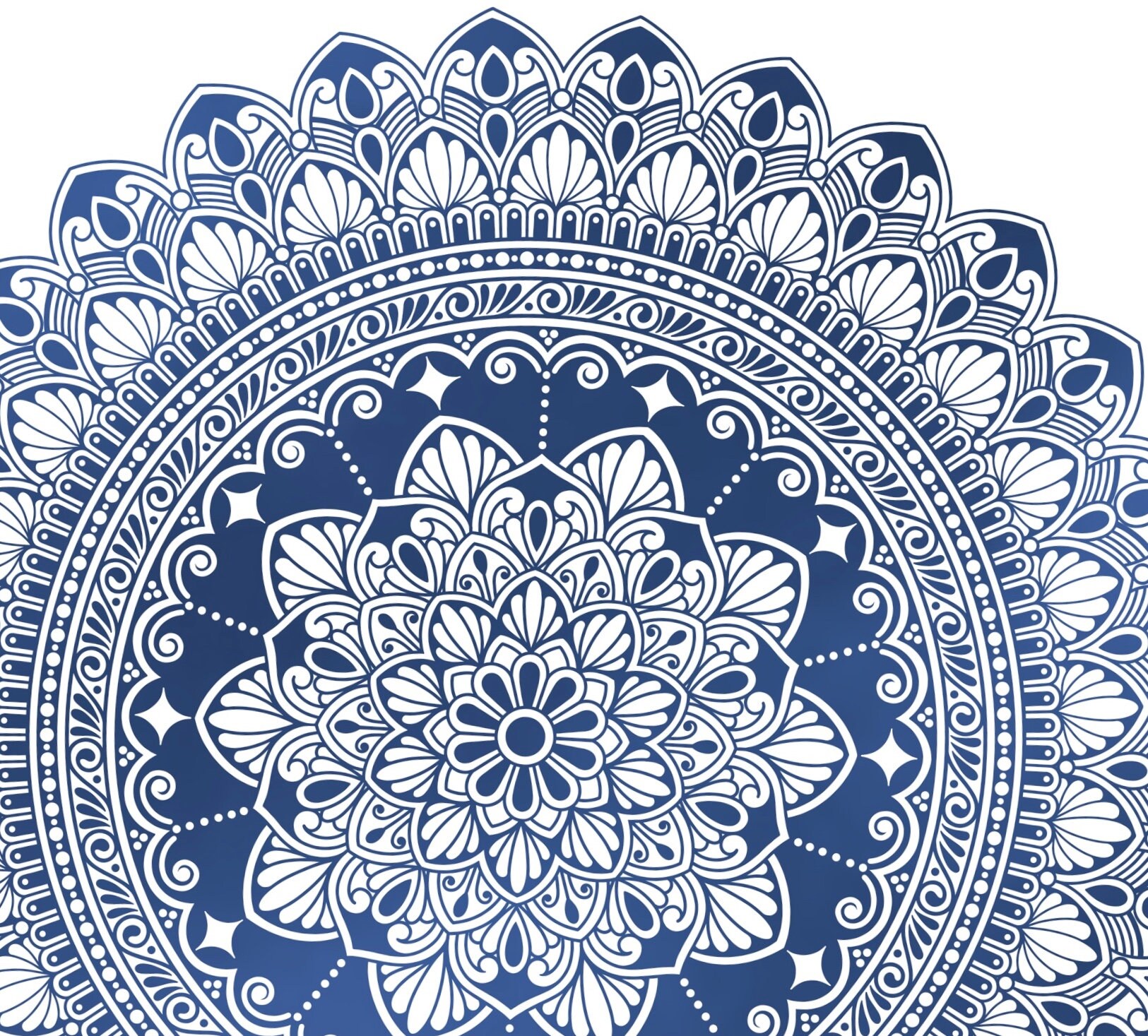 Gallery Wall Set of 3 Blue Mandala Wall Art Decor Boho Decor - Etsy