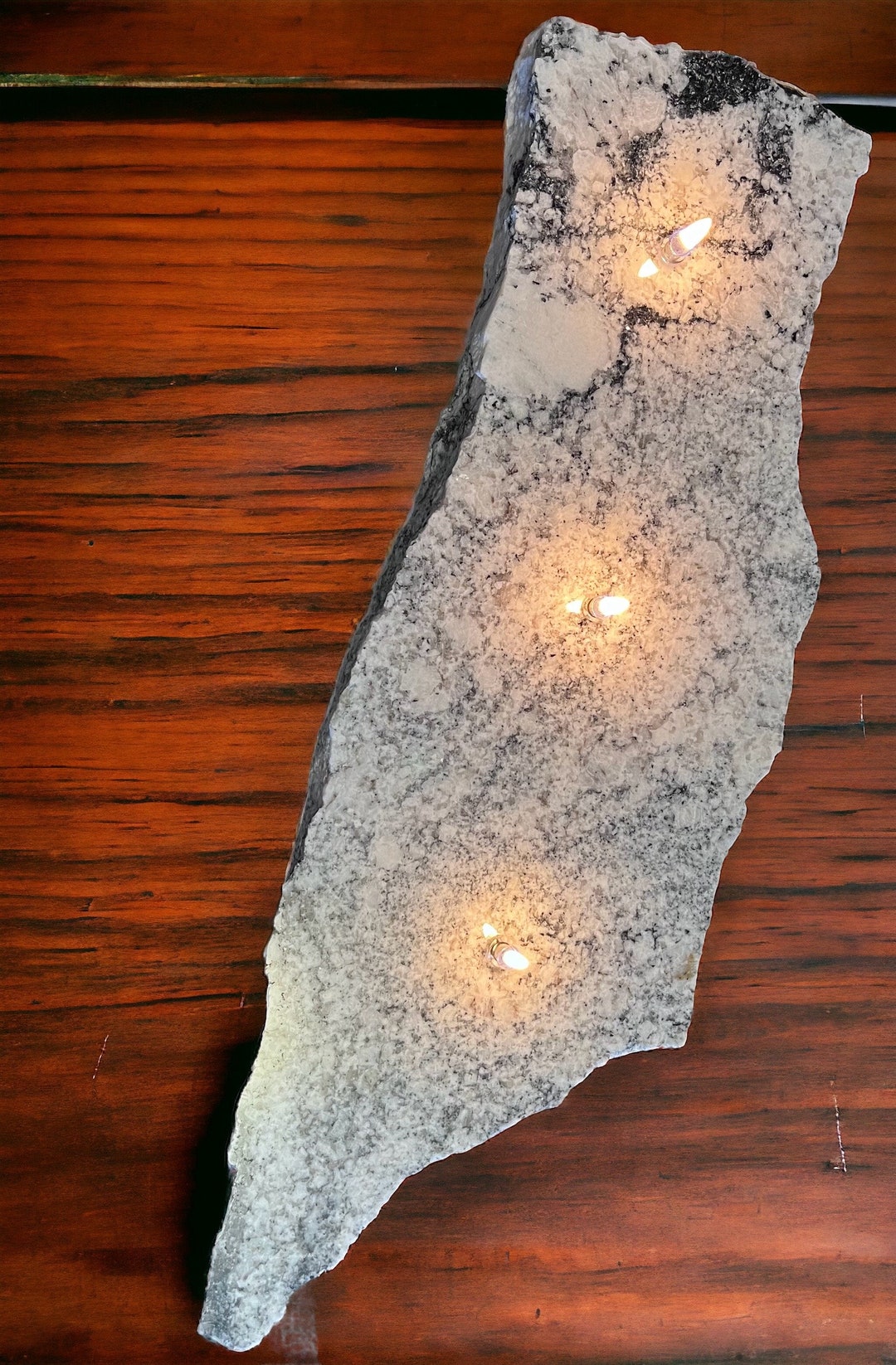 Granite Oil Lamp With 3 Candles - Etsy