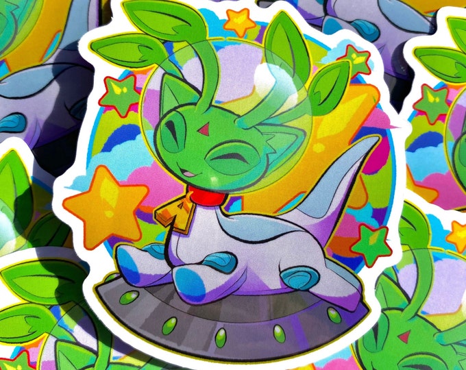 3 X 3 Virtual Pet Alien Aisha Vinyl Sticker - Etsy