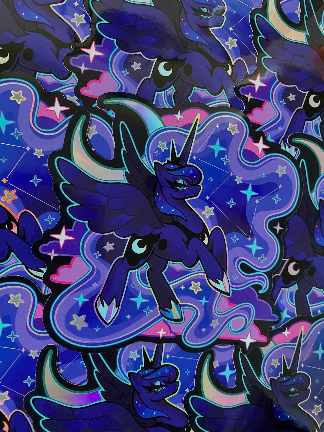 4 X 4 Holographic Princess Luna Vinyl Sticker - Etsy