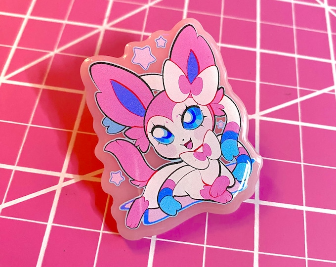 2 X 2 Sylveon Acrylic Pin LAST ONE - Etsy