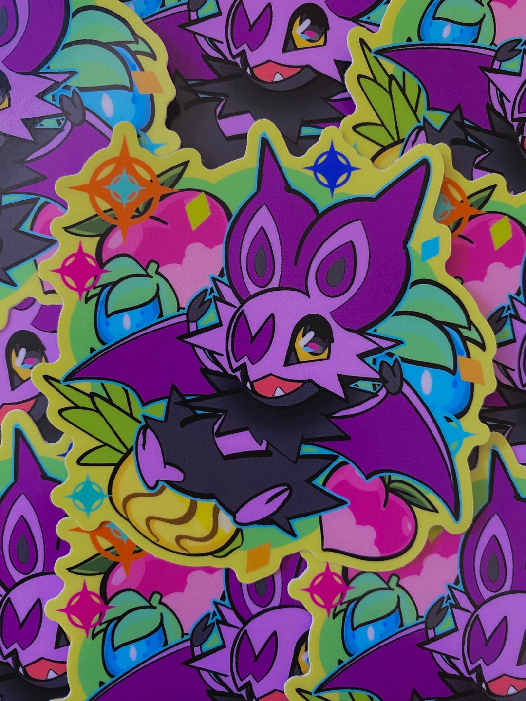 3 X 3 Fruit Bat Vinyl Sticker - Etsy