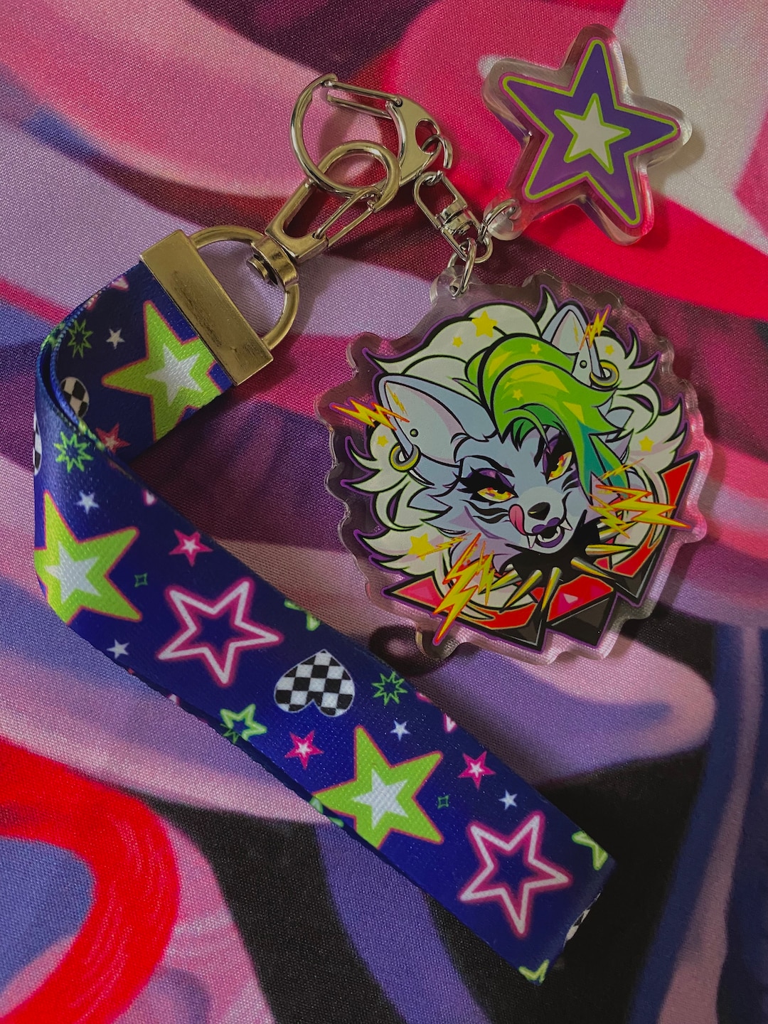 Roxy FNAF Lanyard Acrylic Charm - Etsy