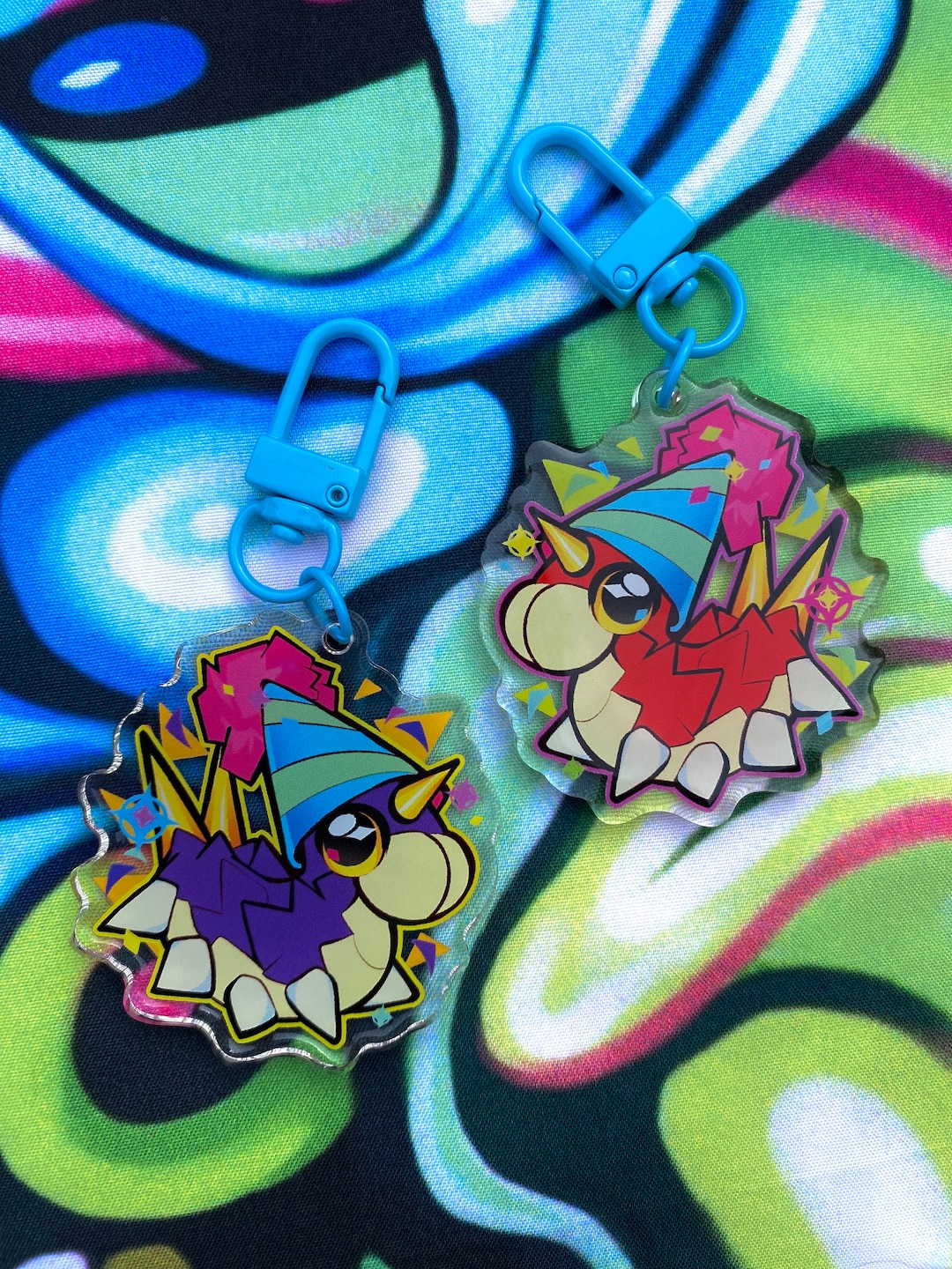 2 X 2 Party Worm Acrylic Charm - Etsy