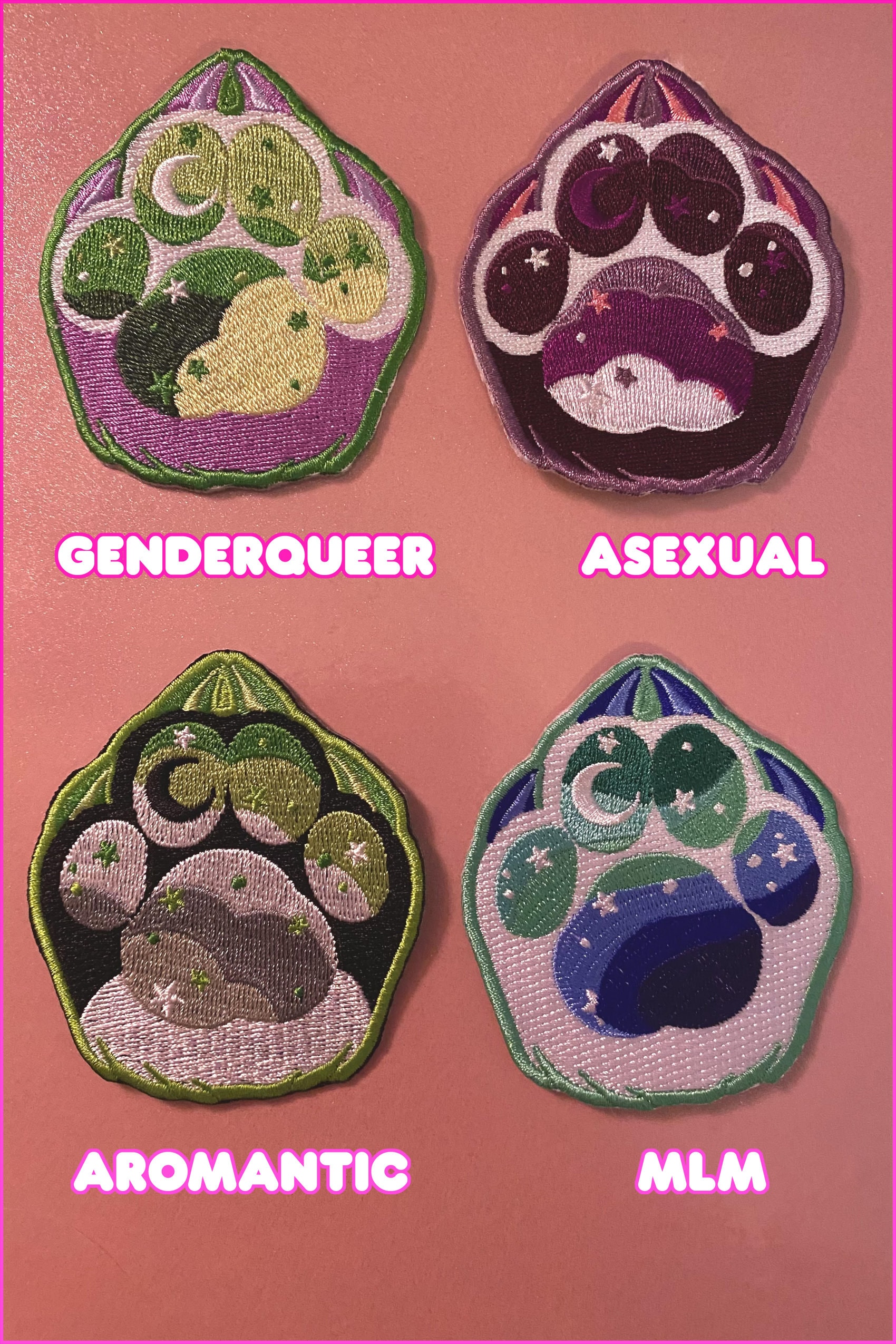 3 X 3 Pride Paw Embroidered Patches - Etsy